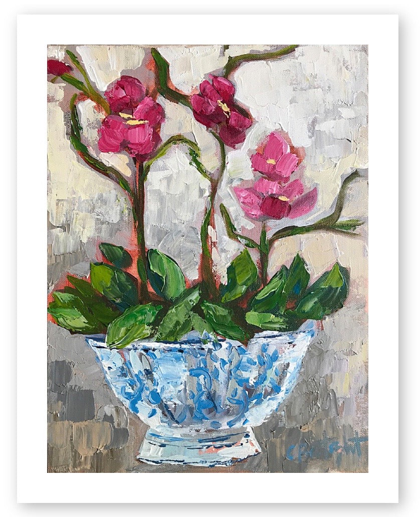 Orchids in Chinoiserie – Candice Boatright Art, LLC